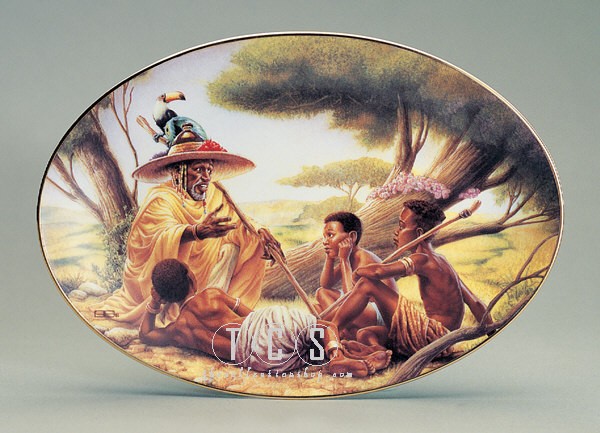 Ebony Visions Story Teller Plate by Thomas Blackshear