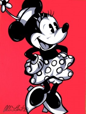 Allison Lefcort Minnie Flirt Hand-Embellished Giclee on Canvas Disney ...
