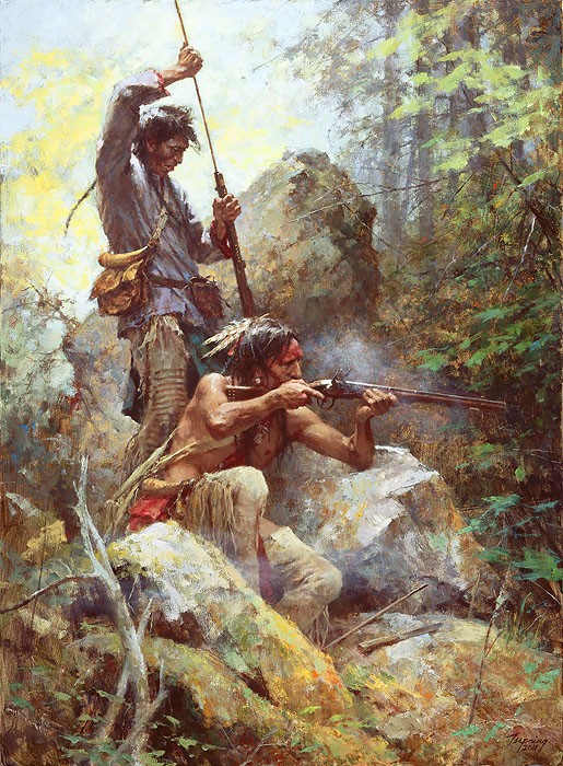 Native American Hunting Painting