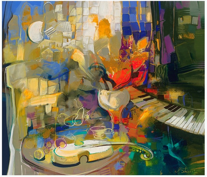 Irene Sheri Poetry and Music Hand-Embellished Giclee on Canvas Limited ...