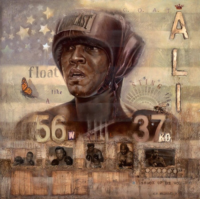 Kevin Williams (WAK) ALI - G.O.A.T. #2 Giclee On Canvas Remarque ...