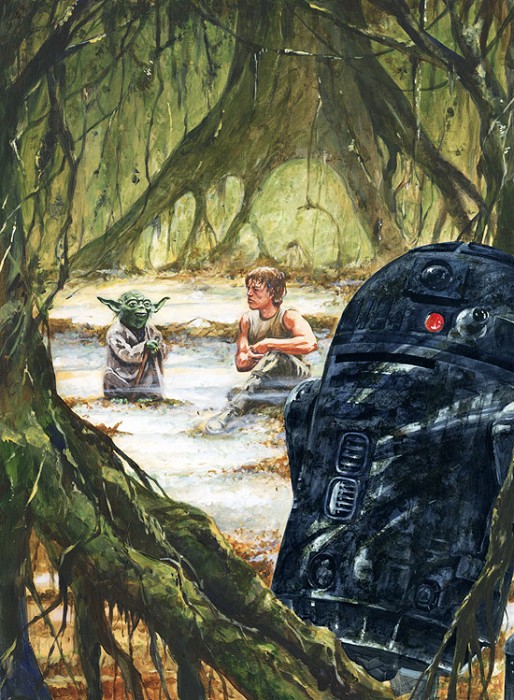 Kim Gromoll The Lesson Giclee On Canvas Star Wars Art