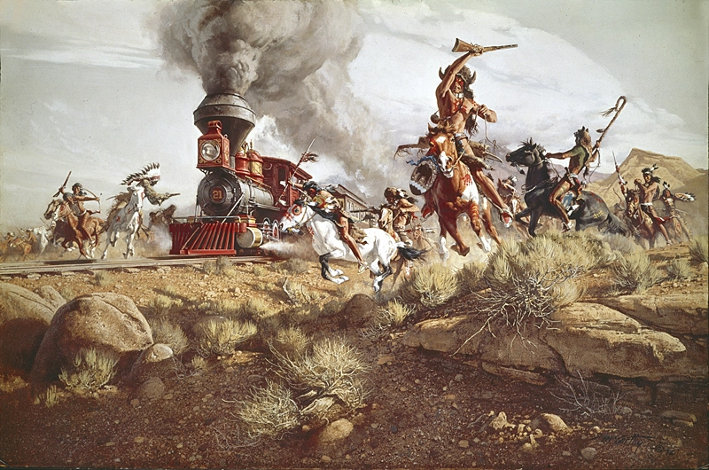 Frank McCarthy Raiding the Iron Horse Limited Edition Western Art