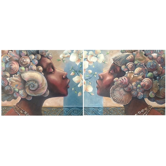 John Holyfield EBONY GODDESSES SET African American Fine Art