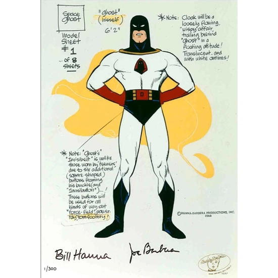 Space Ghost Model Sheet by Hanna & Barbera
