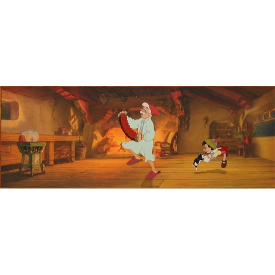 Pinocchio Geppetto's Wish Hand Painted Cell with Giclee Print ...
