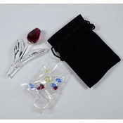 Red Tulip with Mini Tulips by Swarovski Crystal