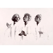 Gilbert Young Woman In Red Remarque African American Fine Art