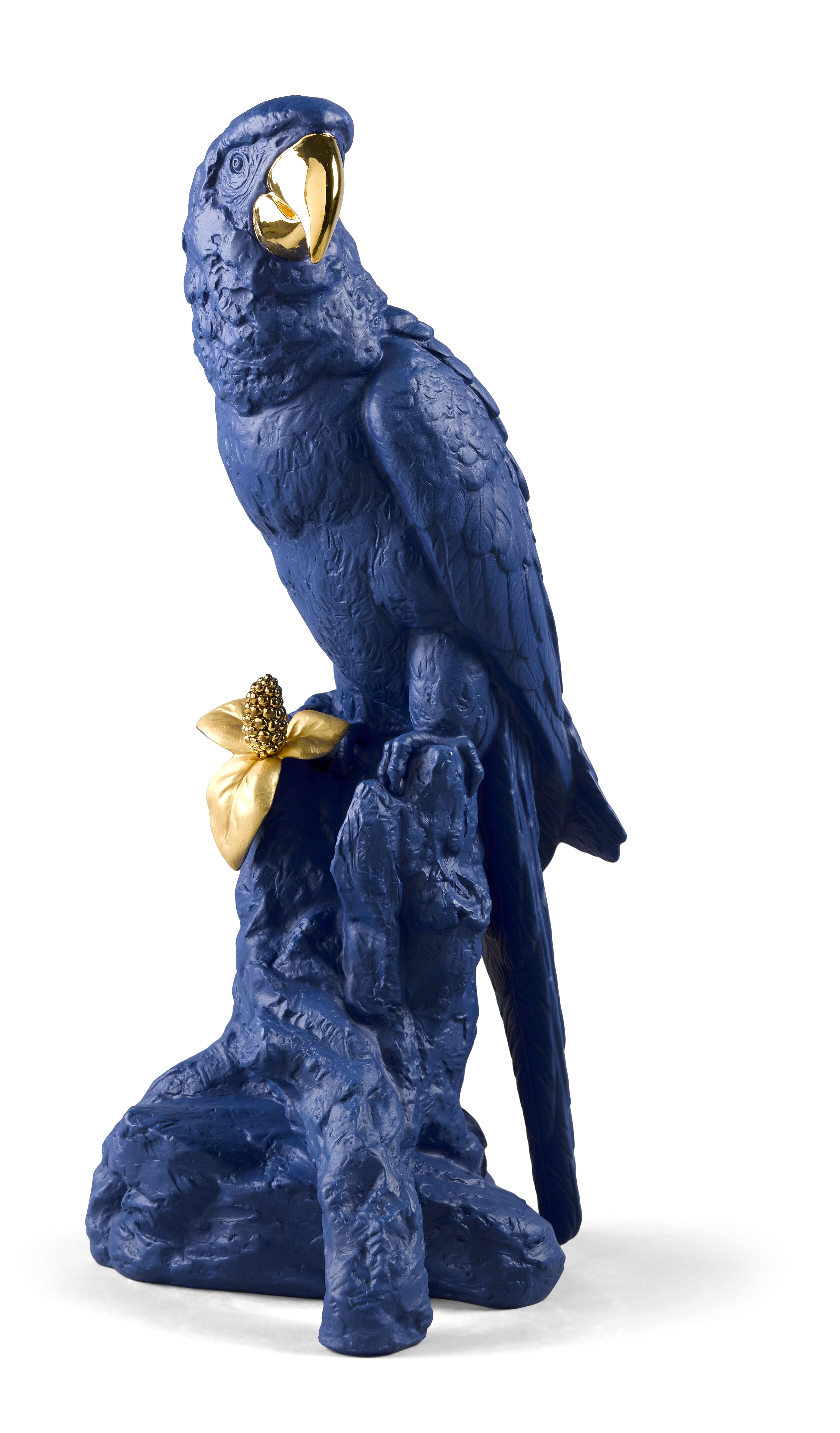 Lladro Macaw Bird. Blue-Gold 01009401