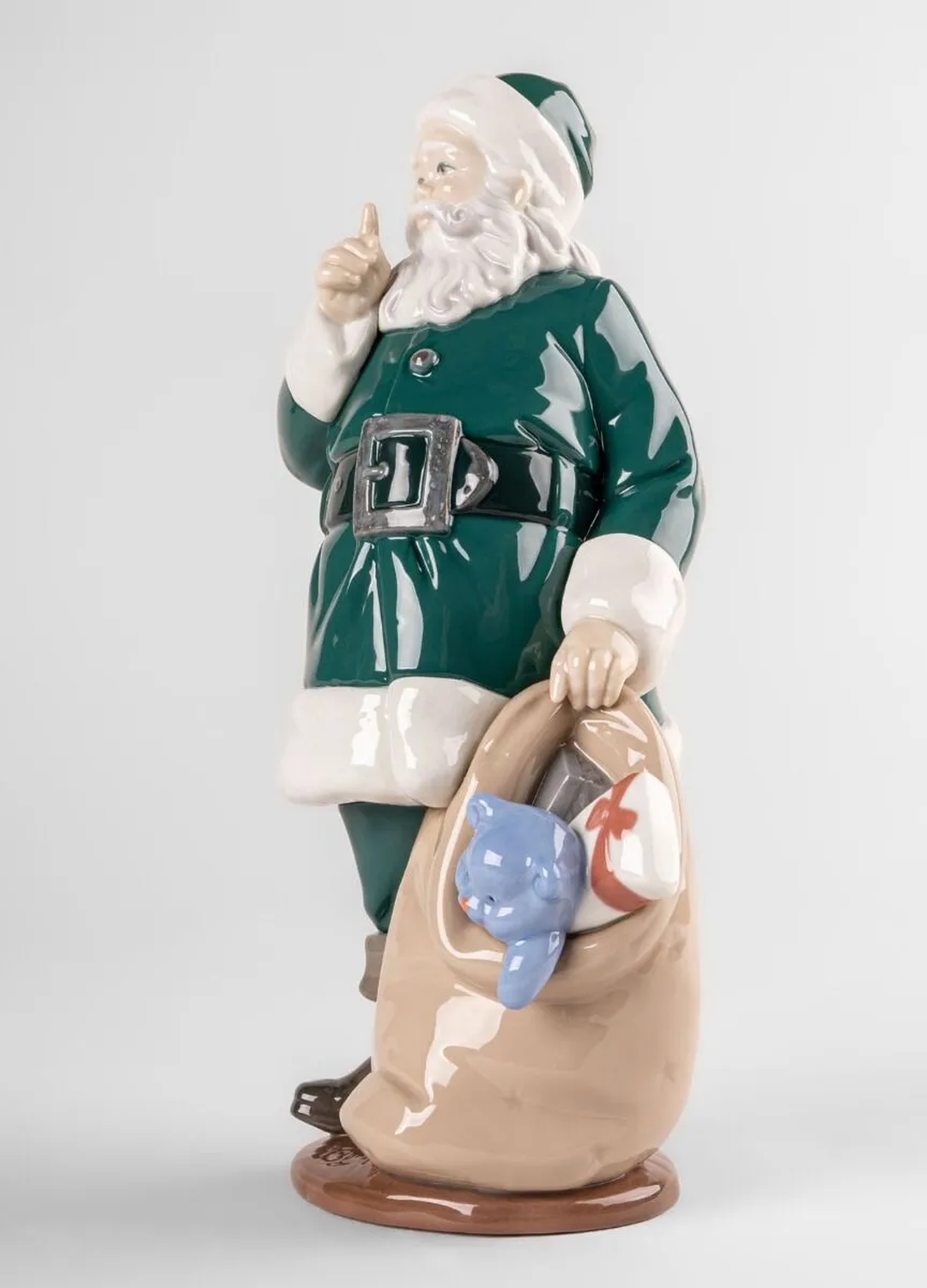 Lladro Santa Is Here - Green 01009687 Porcelain Figurine