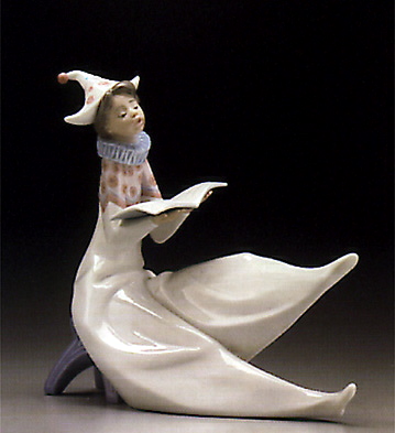 Lladro Young Jester Singing 1995-97 6239M Porcelain Figurine