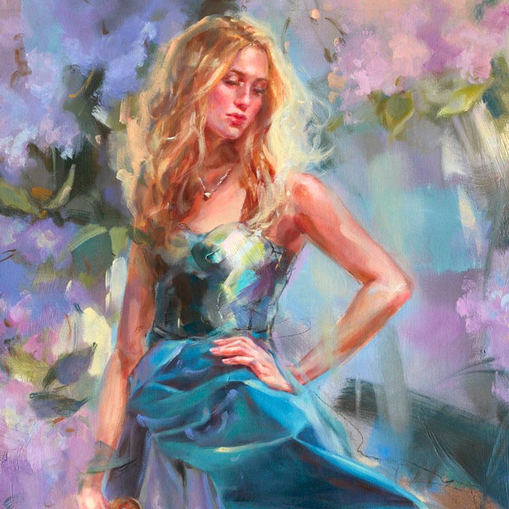 Anna Razumovskaya Lilac Sounds Hand-Embellished Giclee on Canvas ...