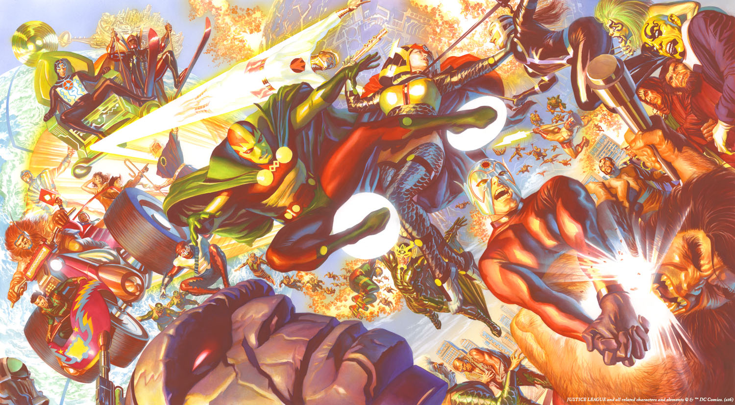 Alex Ross New Gods Magnificent Seven Marvel DC Comics Fine Art