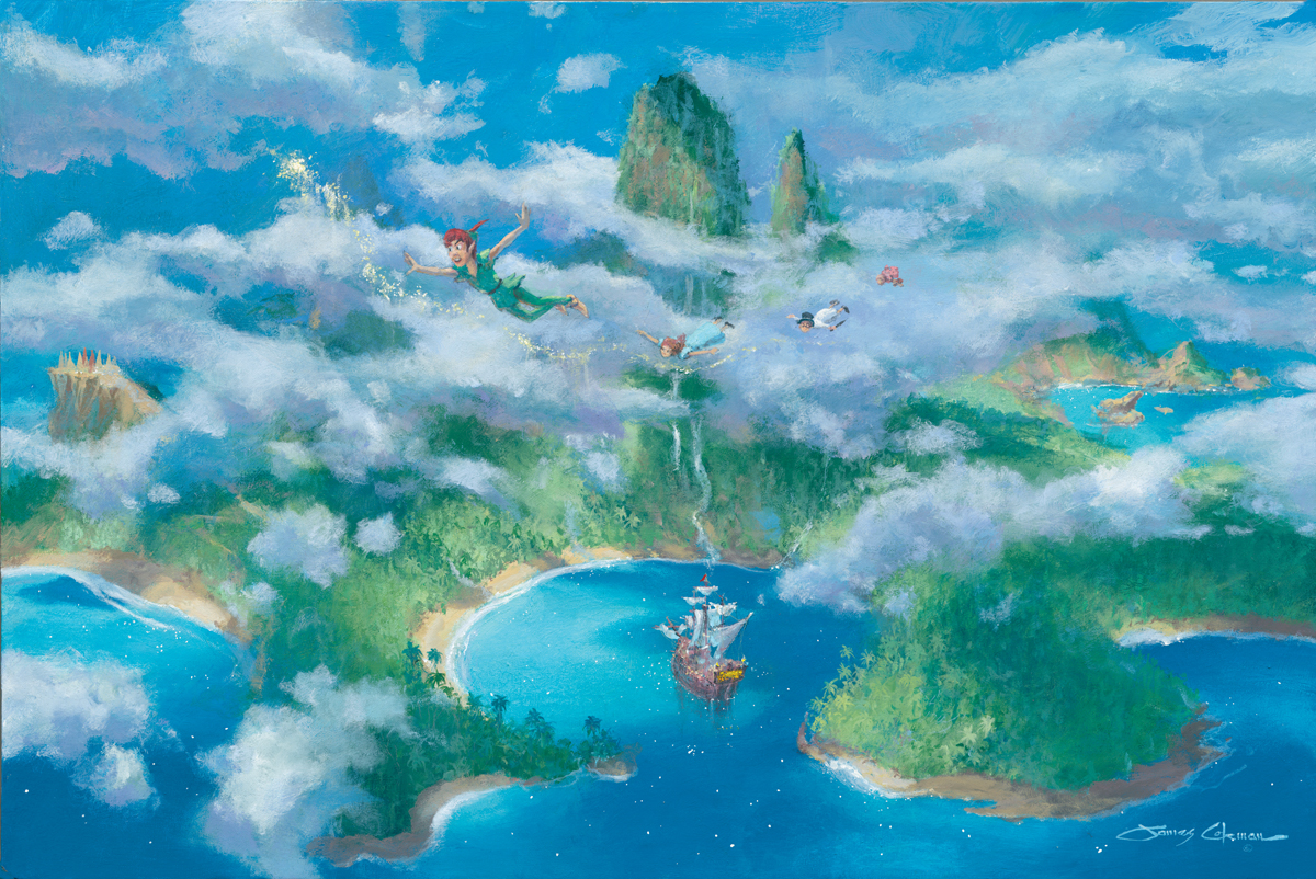 First Look At Neverland Peter Pan by James Coleman | Disney Fine Art ...
