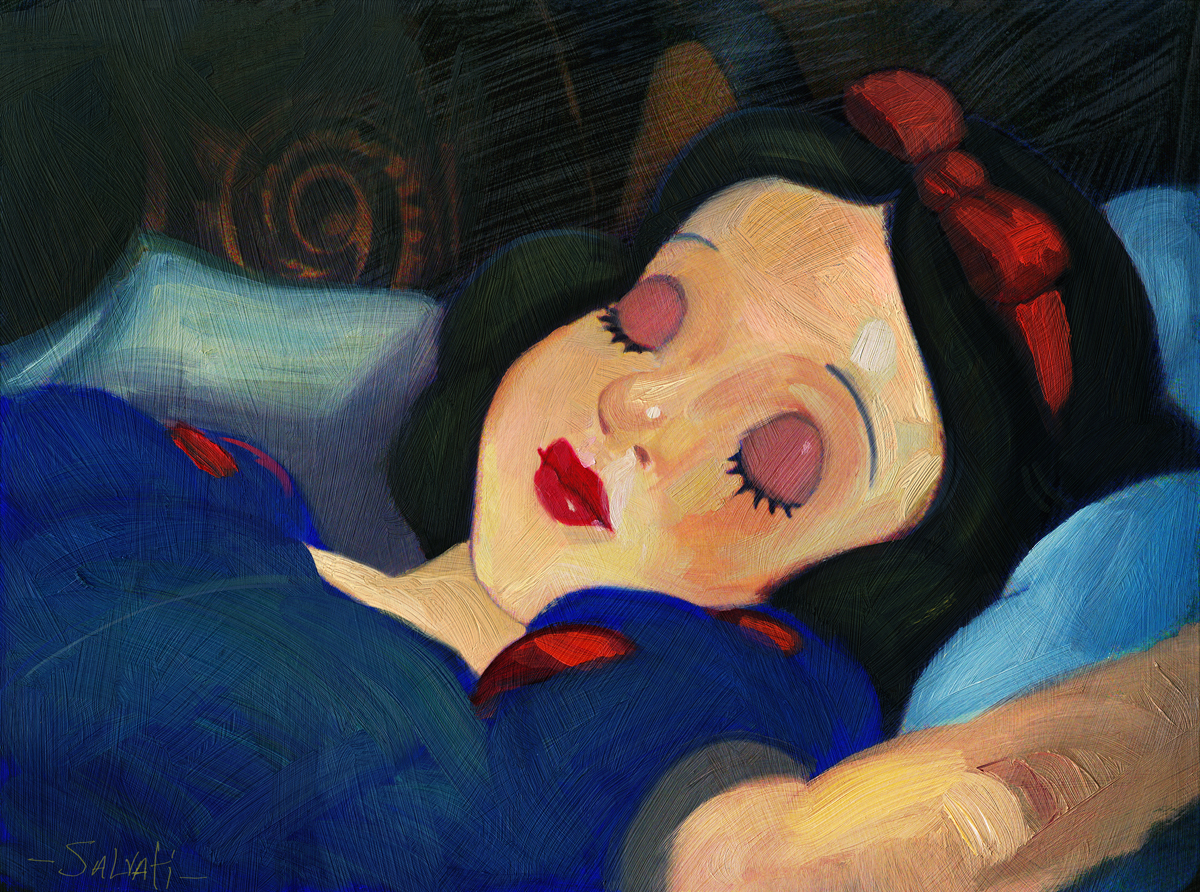 Snow White Sleeping Painting
