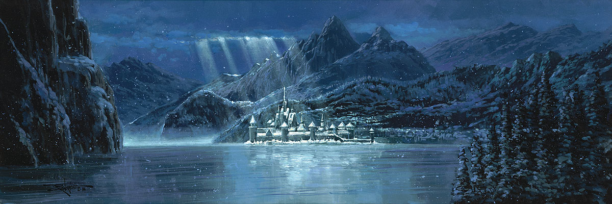 Rodel Gonzalez Arendelle From The Movie Frozen Hand-Embellished Giclee ...