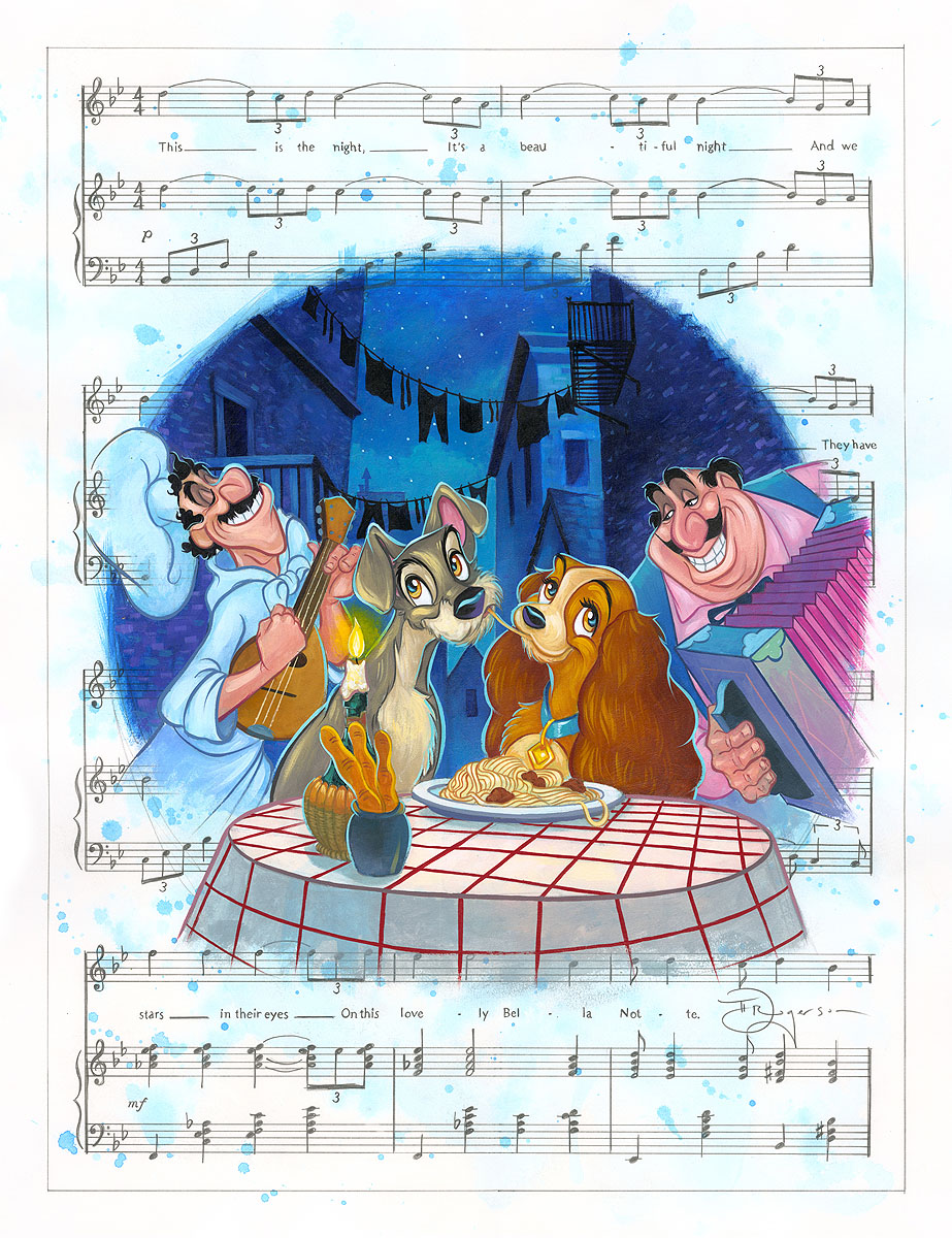 Disney Fine Art Tim Rogerson Bella Notte