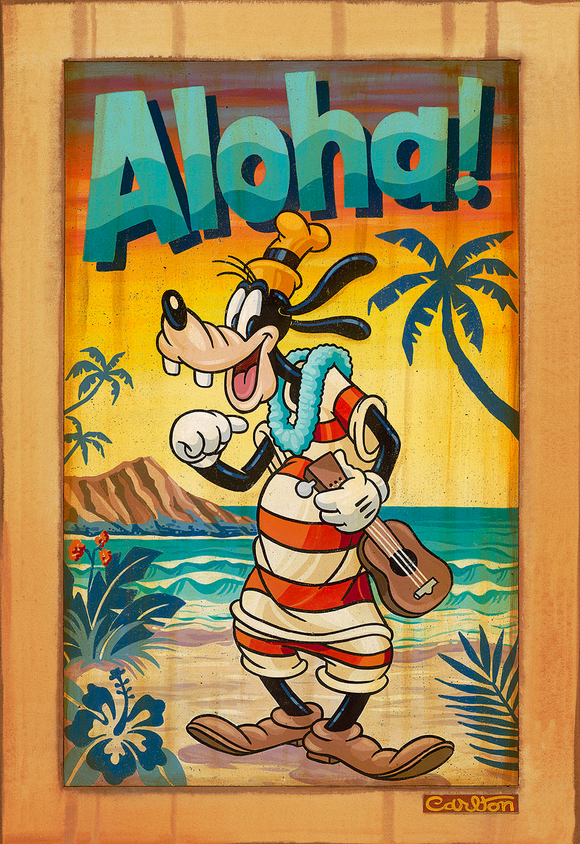 Disney Fine Art Trevor Carlton A Goofy Aloha From Hawaiian Holiday
