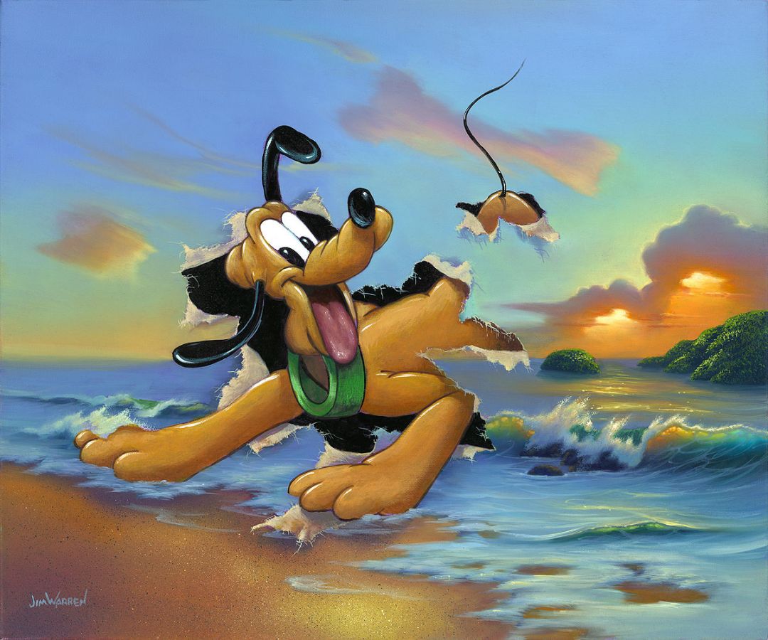 Pluto's Grand Entrance Premiere by Jim Warren | Disney Fine Art Hand ...