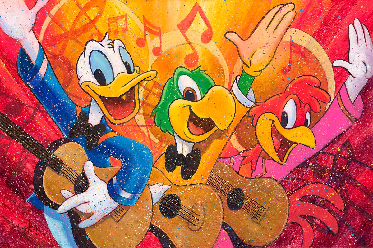 Disney Fine Art Stephen Fishwick Three Caballeros