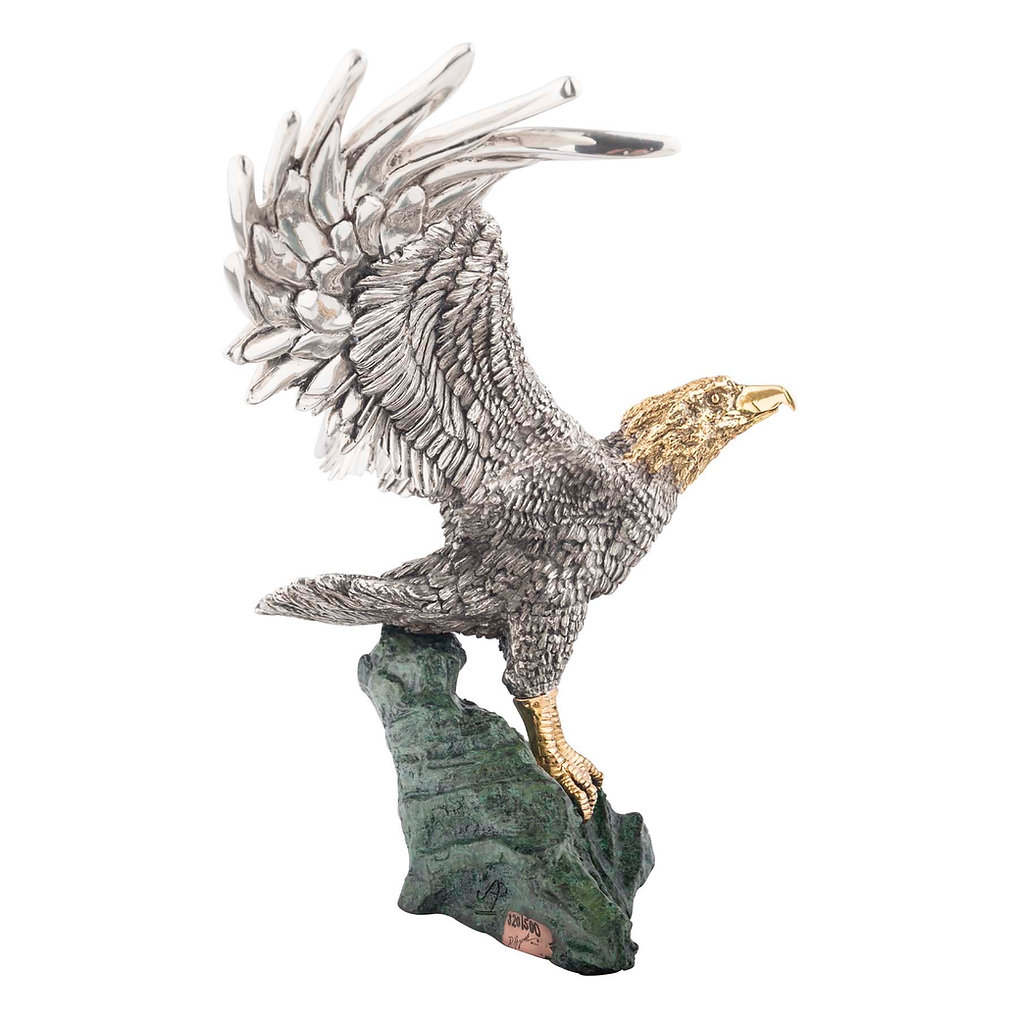 Dargenta Silver Bald Eagle Statue