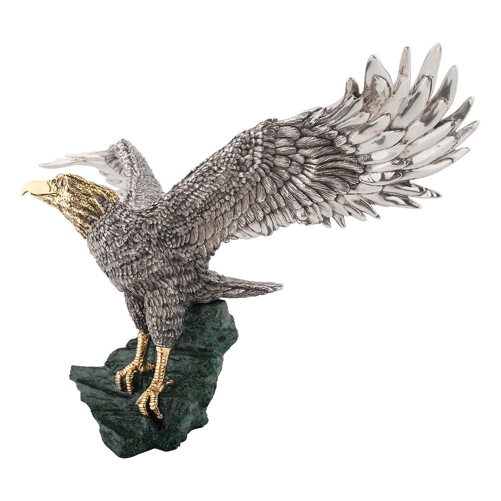 Dargenta Silver Bald Eagle Statue