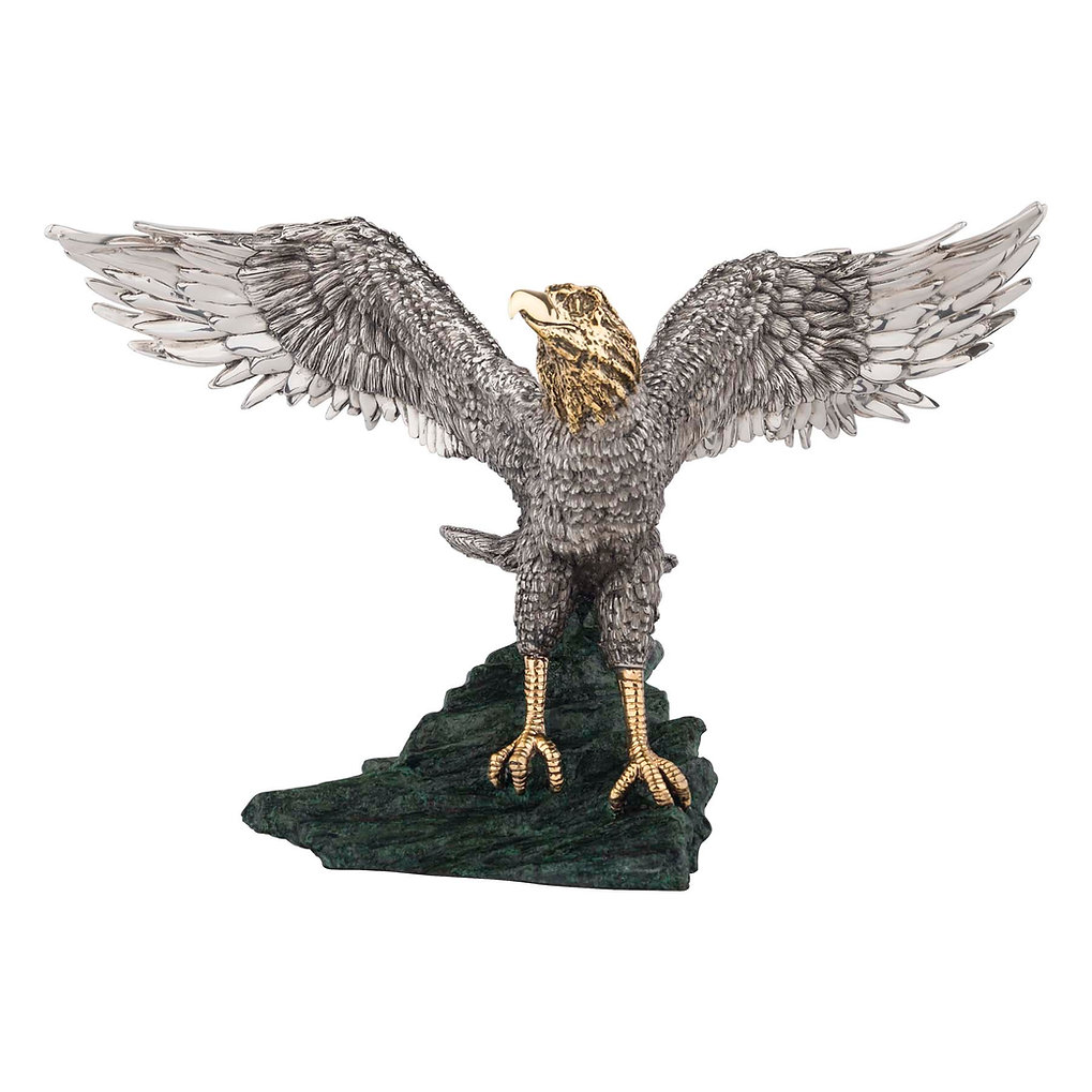 Dargenta Silver Bald Eagle Statue