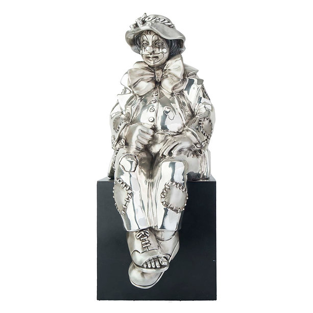 Dargenta Silver Sitting Clown Statue