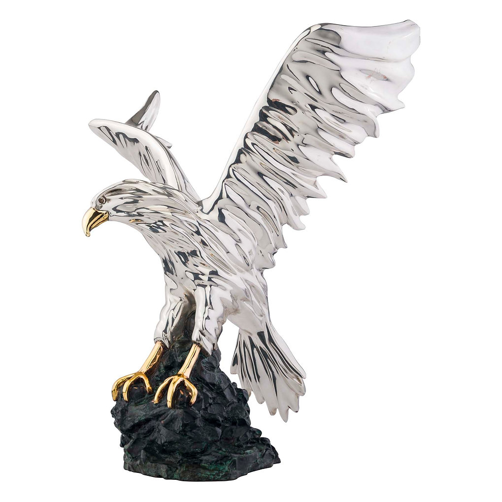 Dargenta Silver Eagle Statue - Taking Flight