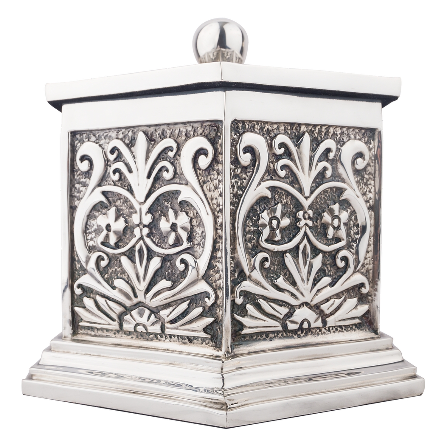 Dargenta Silver Cremation Urn Hexagon Classical