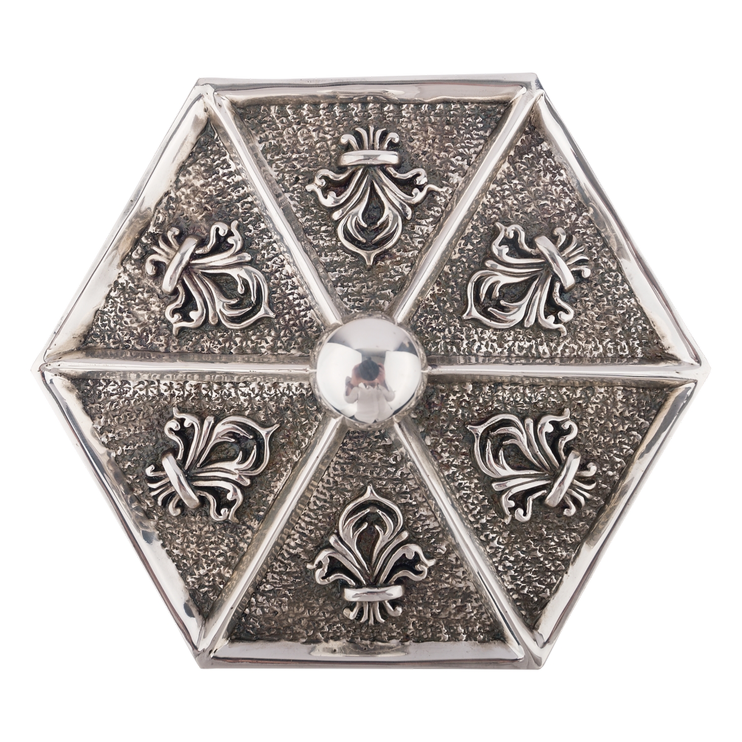 Dargenta Silver Cremation Urn Hexagon Classical