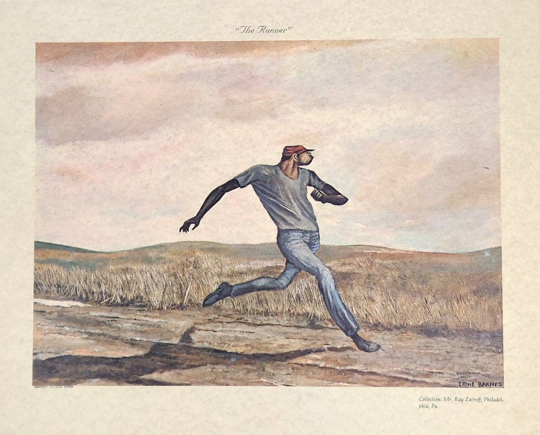 Ernie Barnes The Runner Lithograph African American Fine Art