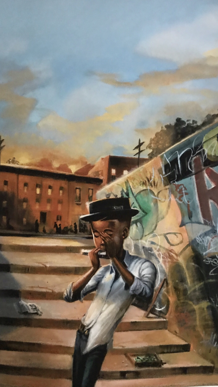 Frank Morrison THE STATION Giclee On Canvas Remarque African American ...