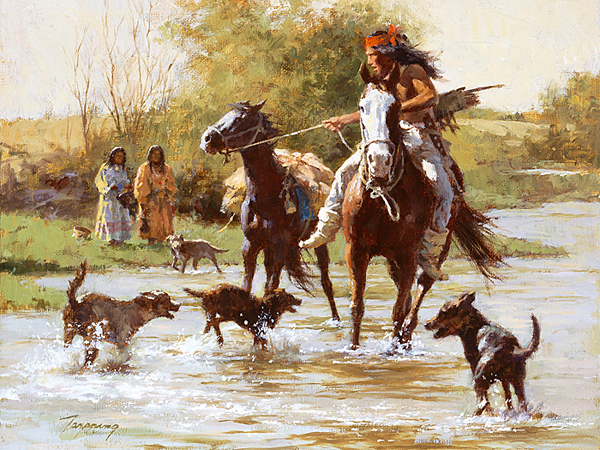 Howard Terpning YAPPING DOGS Limited Edition Native American Art