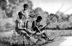 Gilbert Young SMITTY'S CATFISH POND African American Fine Art