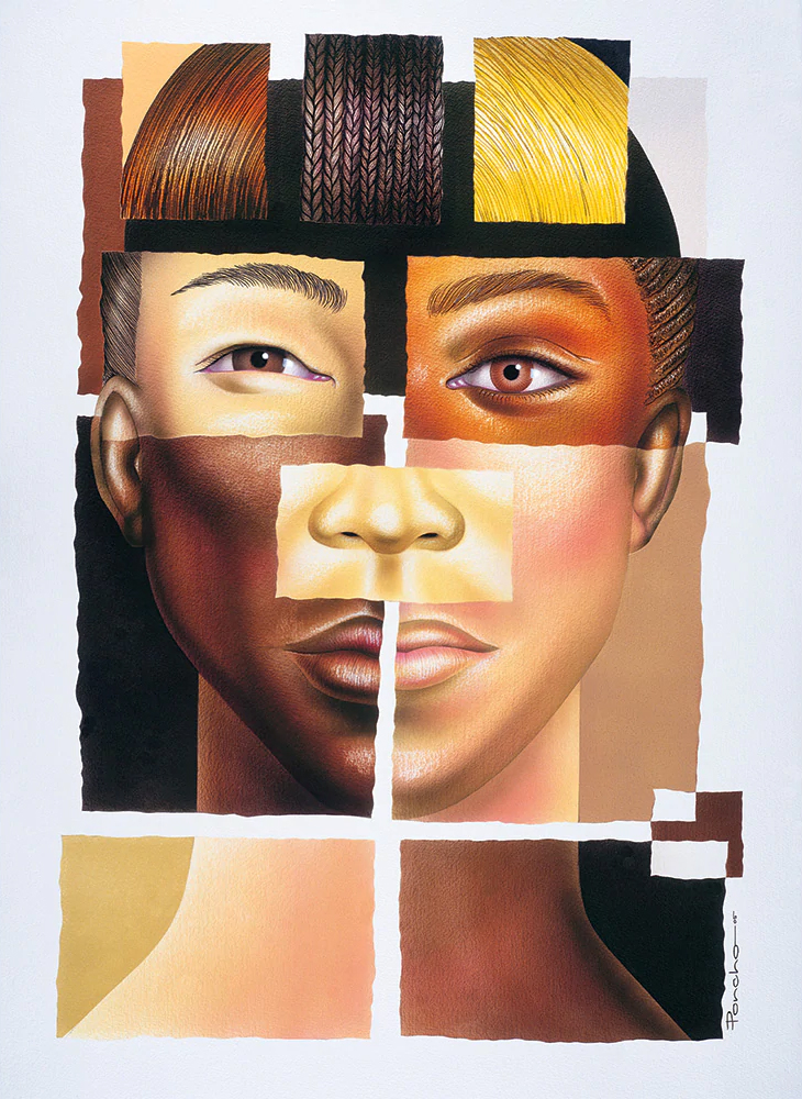 Larry Poncho Brown Indivisible Offset Lithograph African American Fine Art