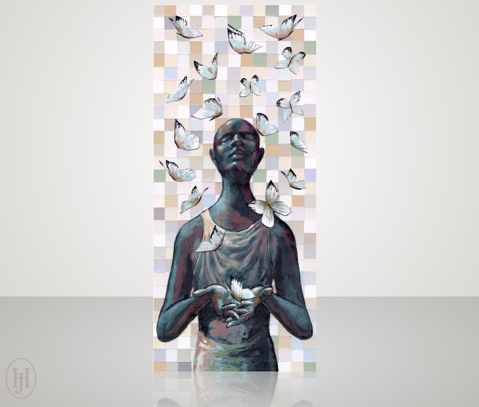 John Holyfield Inner Peace Color Block Edition Canvas African American ...