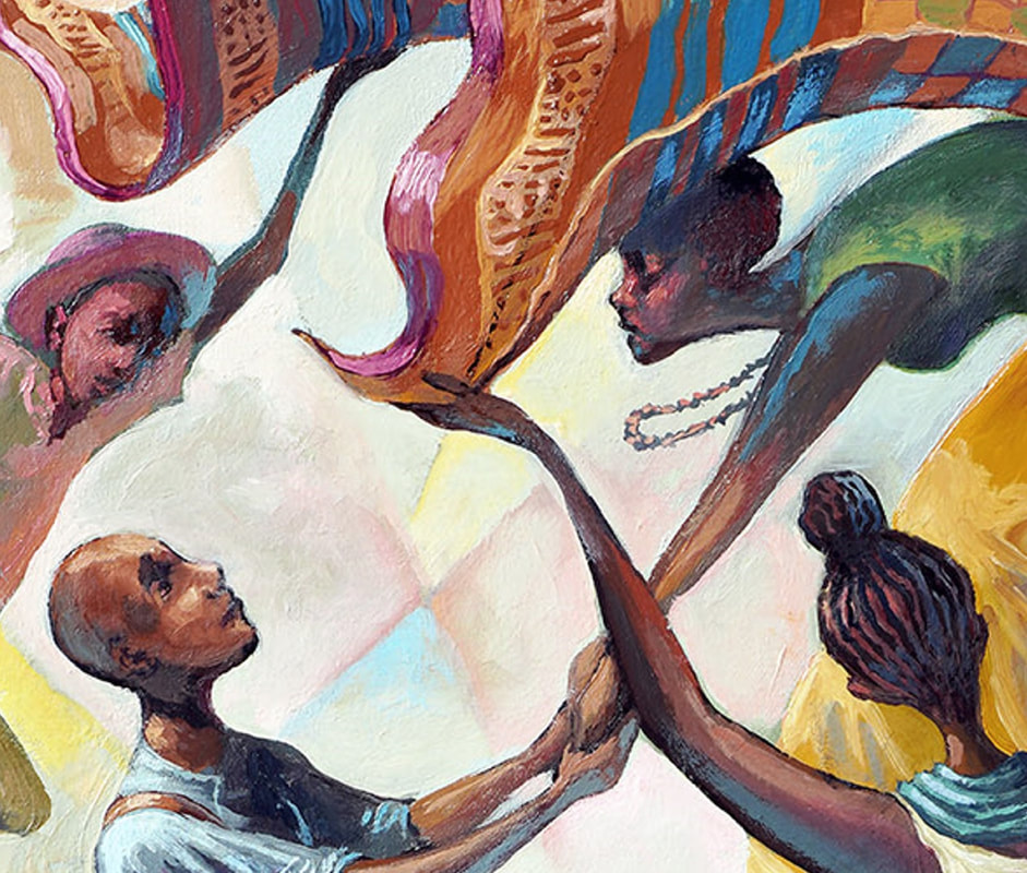 John Holyfield Rise Large Giclee On Canvas African American Fine Art