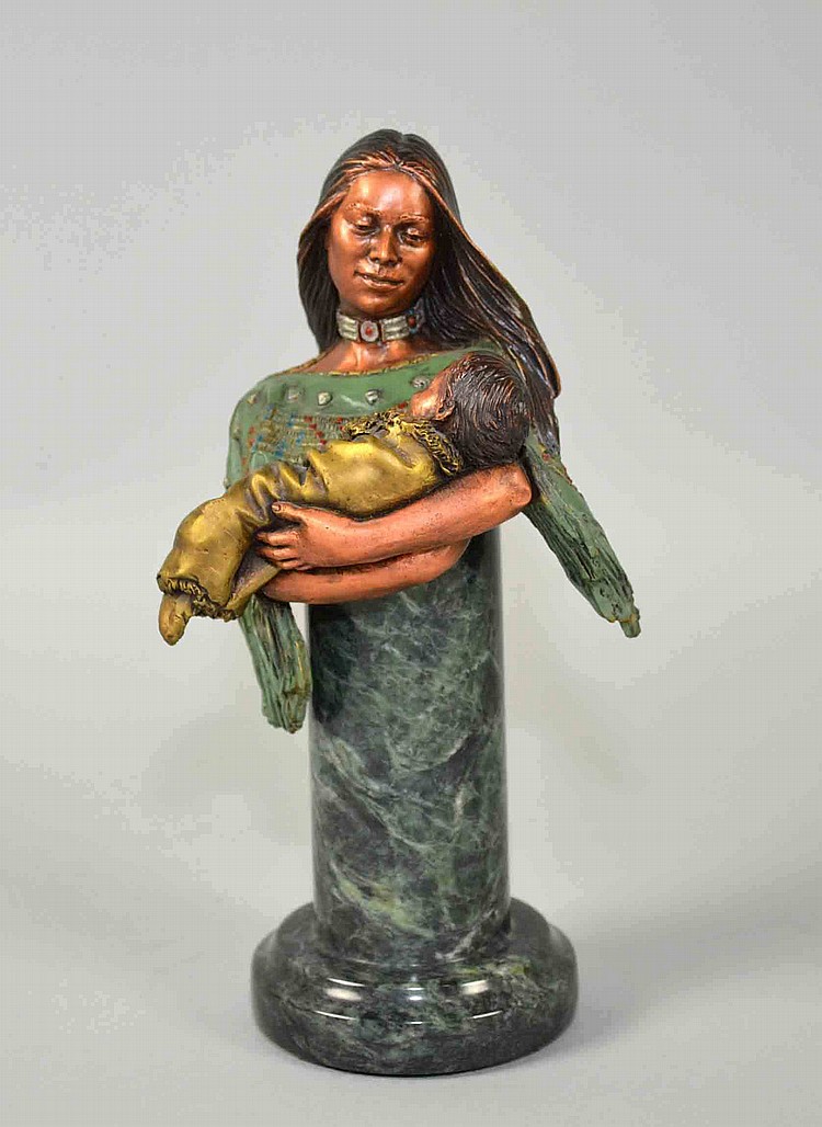 Christopher Pardell First Born Mixed Midia Sculpture Native American Art