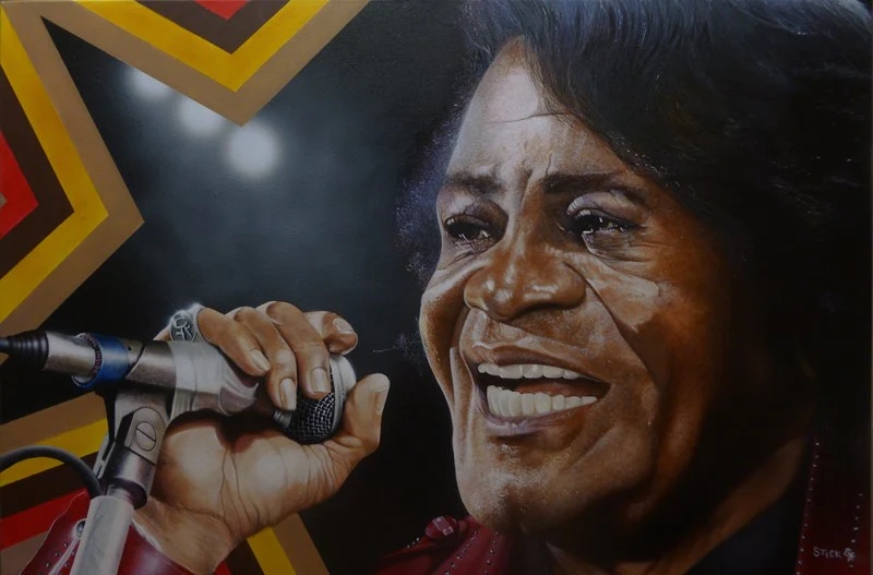 Stickman I Got Soul and I'm Super Bad - James Brown Giclee On Canvas ...