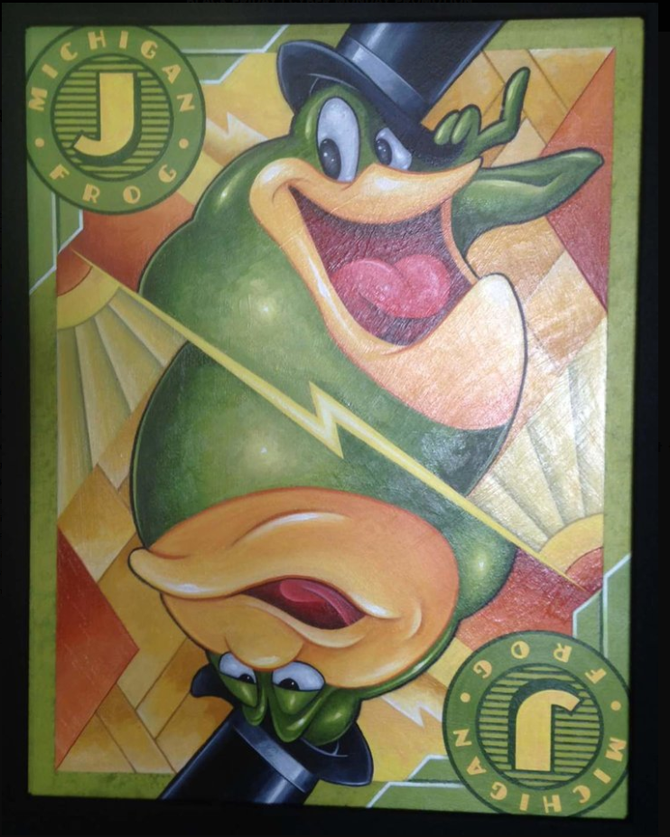Mike Kungl Michigan J Frog Wild Card Giclee On Canvas Disney Fine Art