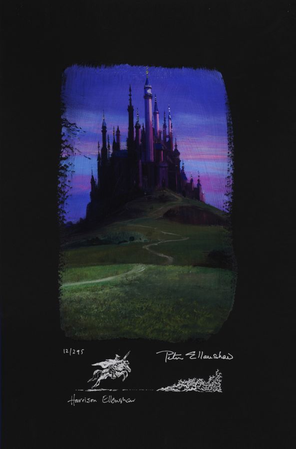 Peter / Harrison Ellenshaw Sleeping Beauty Castle Deluxe Chiarograph on ...