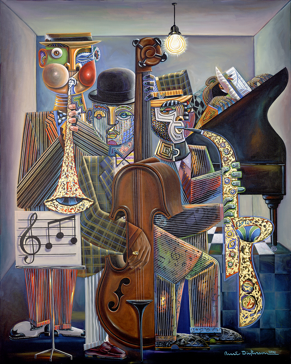Rene Dickerson The Rehearsal Hand-Embellished Giclee on Canvas African ...
