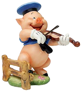 WDCC Disney Classics Three Little Pigs Fiddler Pig Hey Diddle Diddle I ...