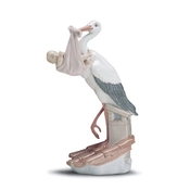 New Arrival Stork (girl) 1997-01 by Lladro | Handcrafted Spanish ...